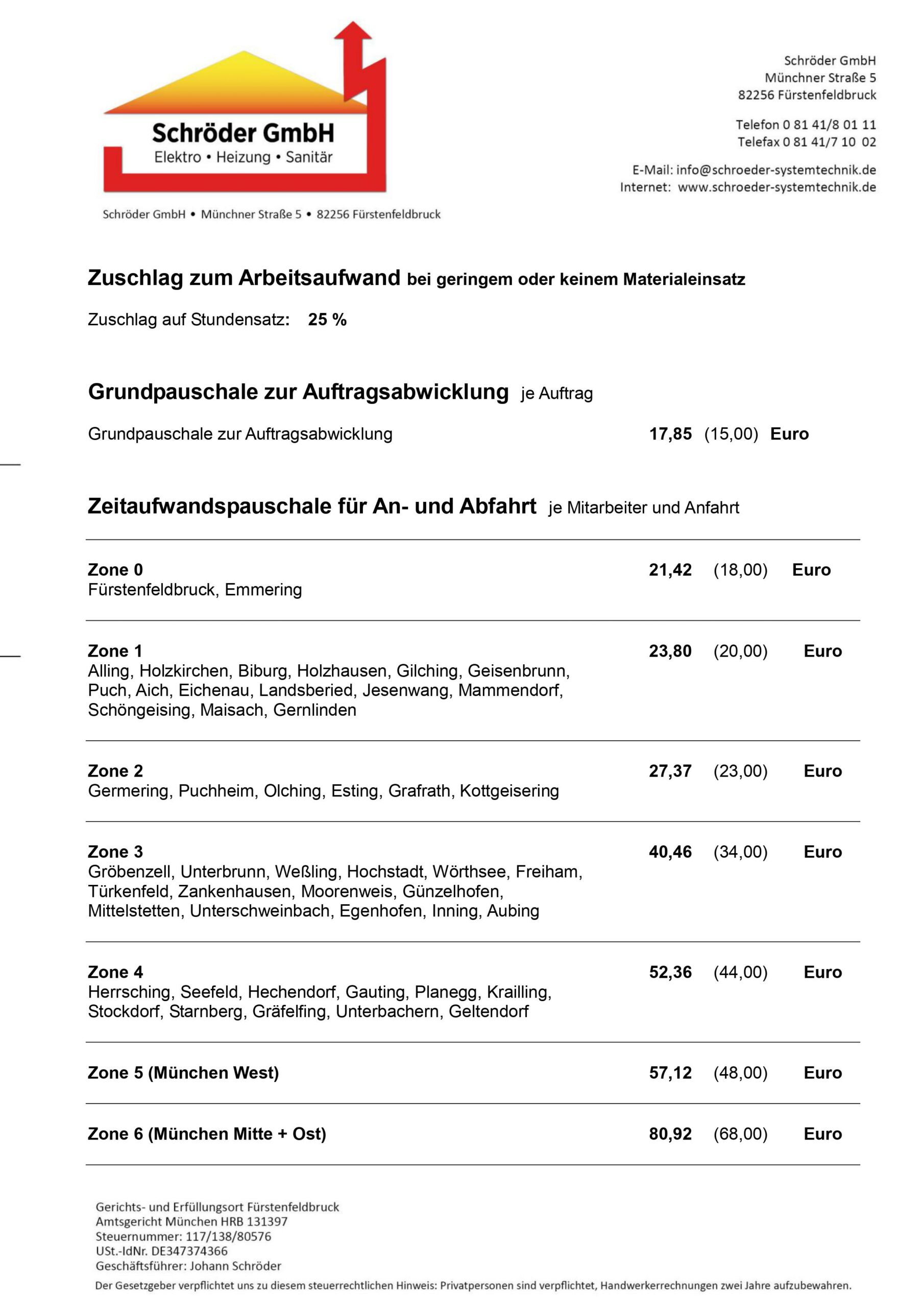 Preise - Schröder GmbH